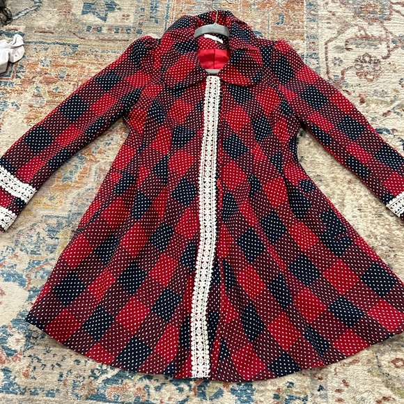 Ryu | Jackets & Coats | Ryu Small Red Navy Tweed Jacket Lined | Poshmark